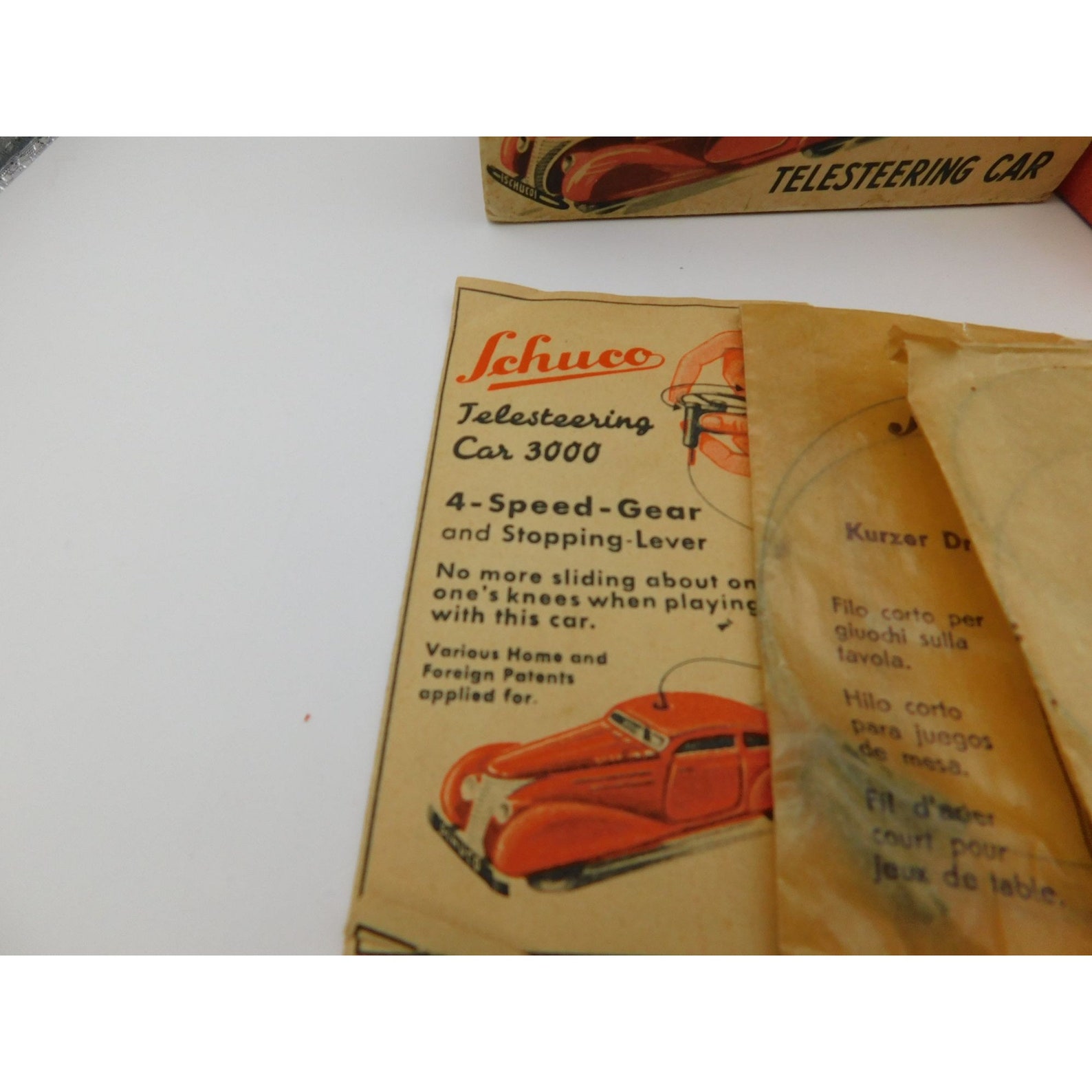 Antique Schuco Telesteering Blue Wind-up Car 3000 W/ Original Box ...
