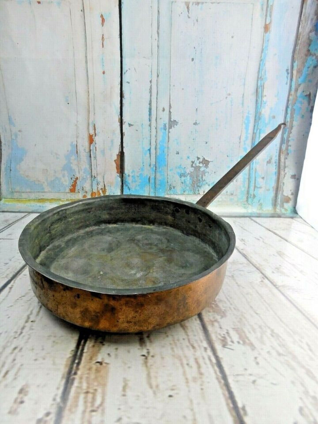 Copper Egg Poaching Escargot Pan Primitive Tin Lined Hand Forged ...