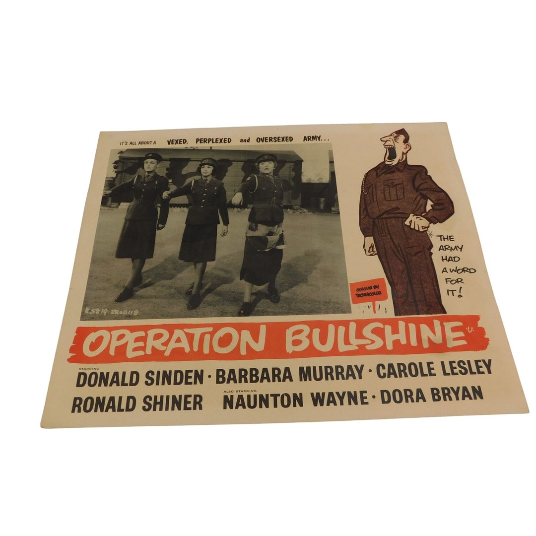 Vtg Original Operation Bullshine Cinema Theater Lobby Card D. Sinden B ...
