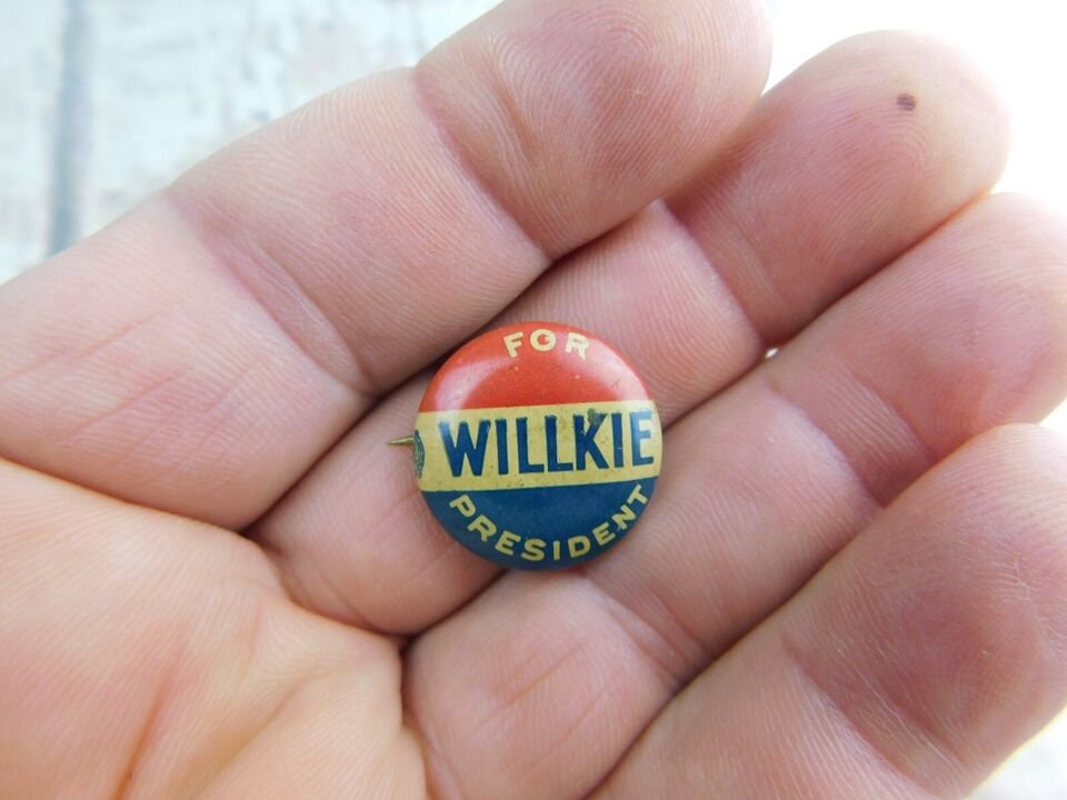1940 WILLKIE for President Campaign Pinback Political Button - Etsy