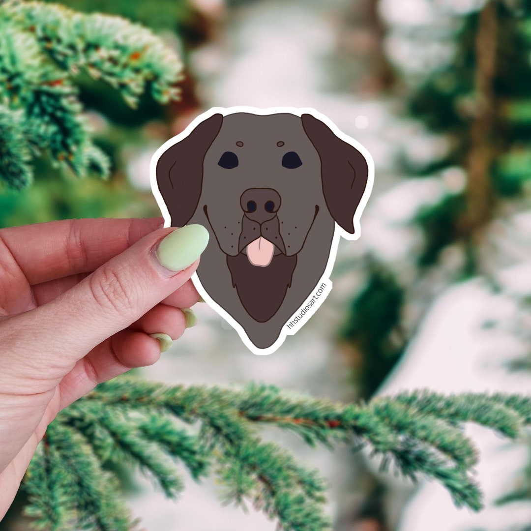 Black Lab Sticker, Labrador Retriever Pet Parent Sticker, Waterproof ...
