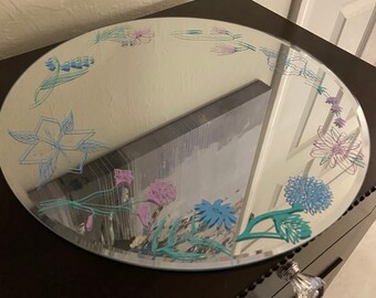 Hand Painted Mirror - Etsy