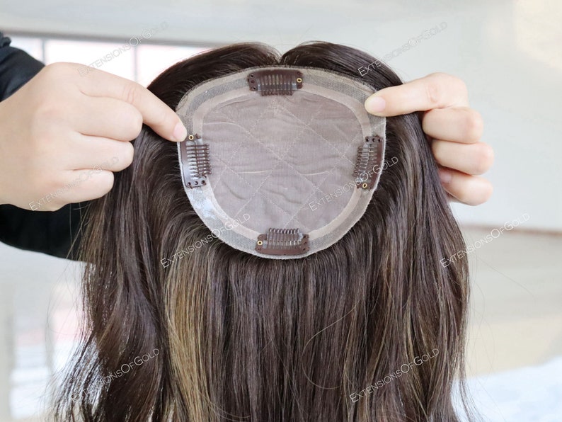 Top Crown 5x5 Silk Base Hair Topper Free Parting Premium - Etsy