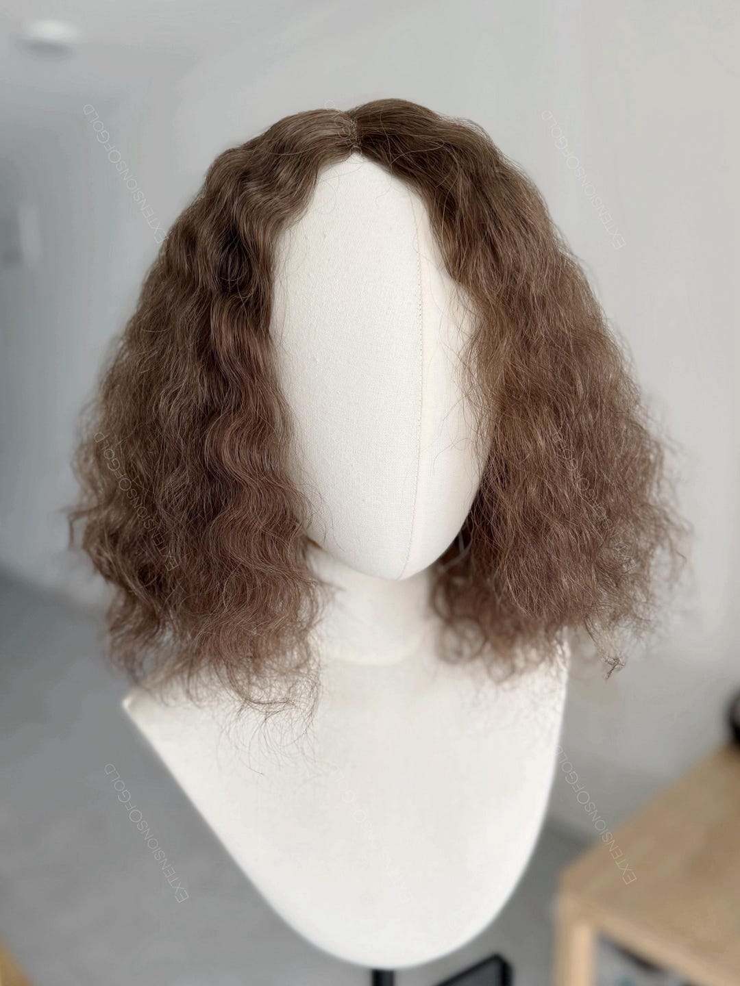 Loose Curly Wavy Hair Topper 7x7" Mono Top Open Wefts Base 12" Cool ...