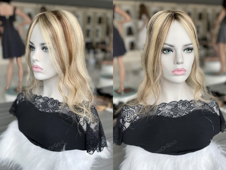 Light Volume Hair Topper 3x5 Mono-filament Base Pre-styled 16 Layers ...