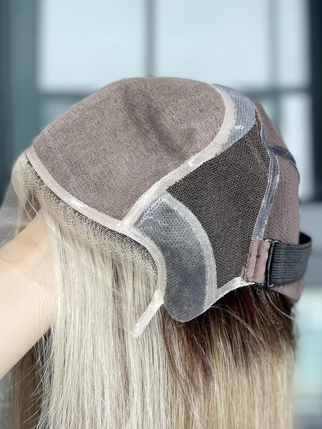 Silicone Cap Lace Front Medical Grade Silk Top Wigs 100% Hand-tied Full ...