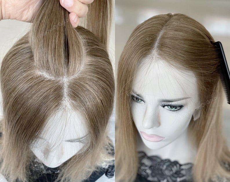 Luxury Wigs Invisible HD Lace Front Wigs Pre-styled 18 Ash Brown Blond ...