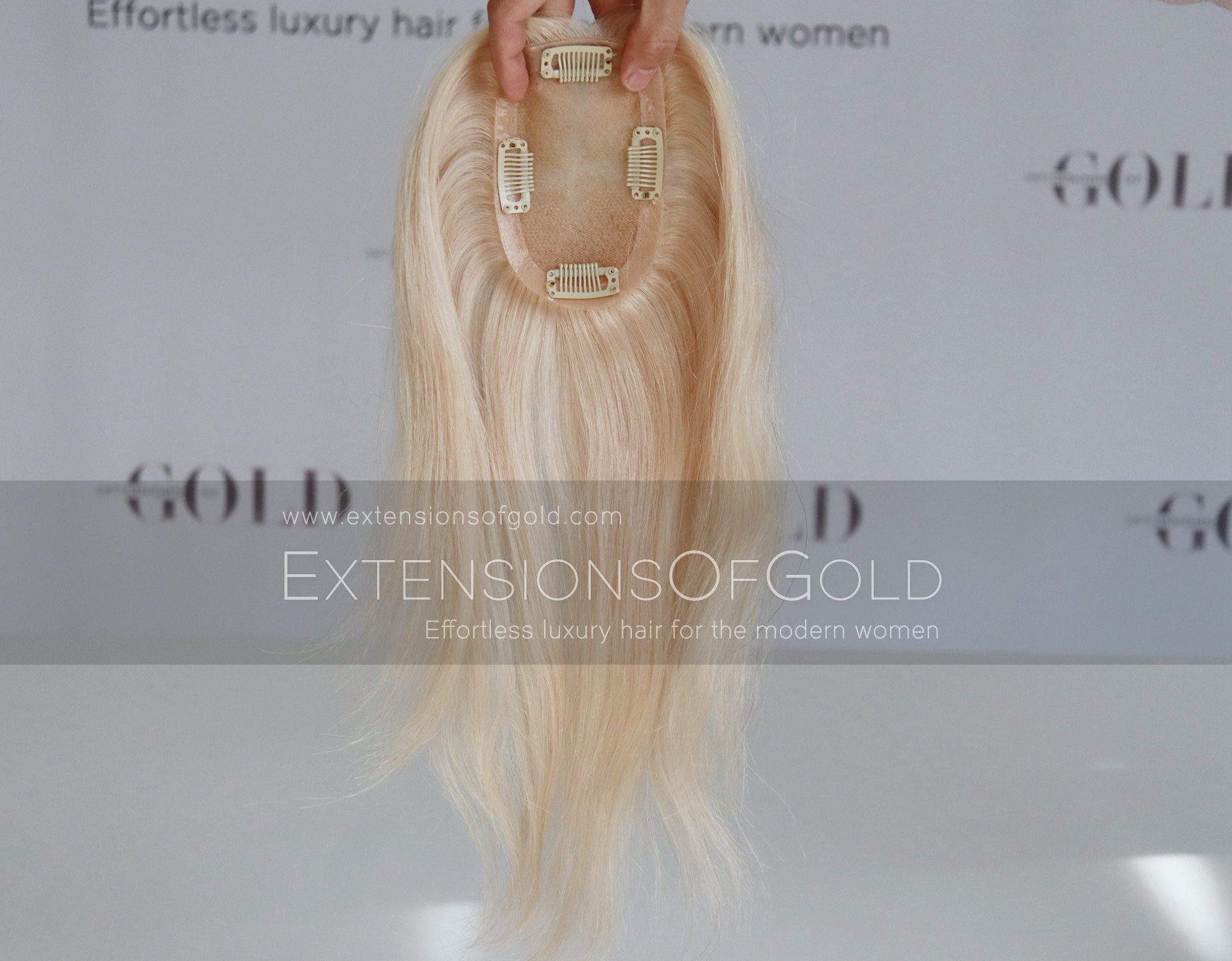 12 Light Volume Real Human Hair Topper 3x5 Silk Base Topper Pre-styled ...