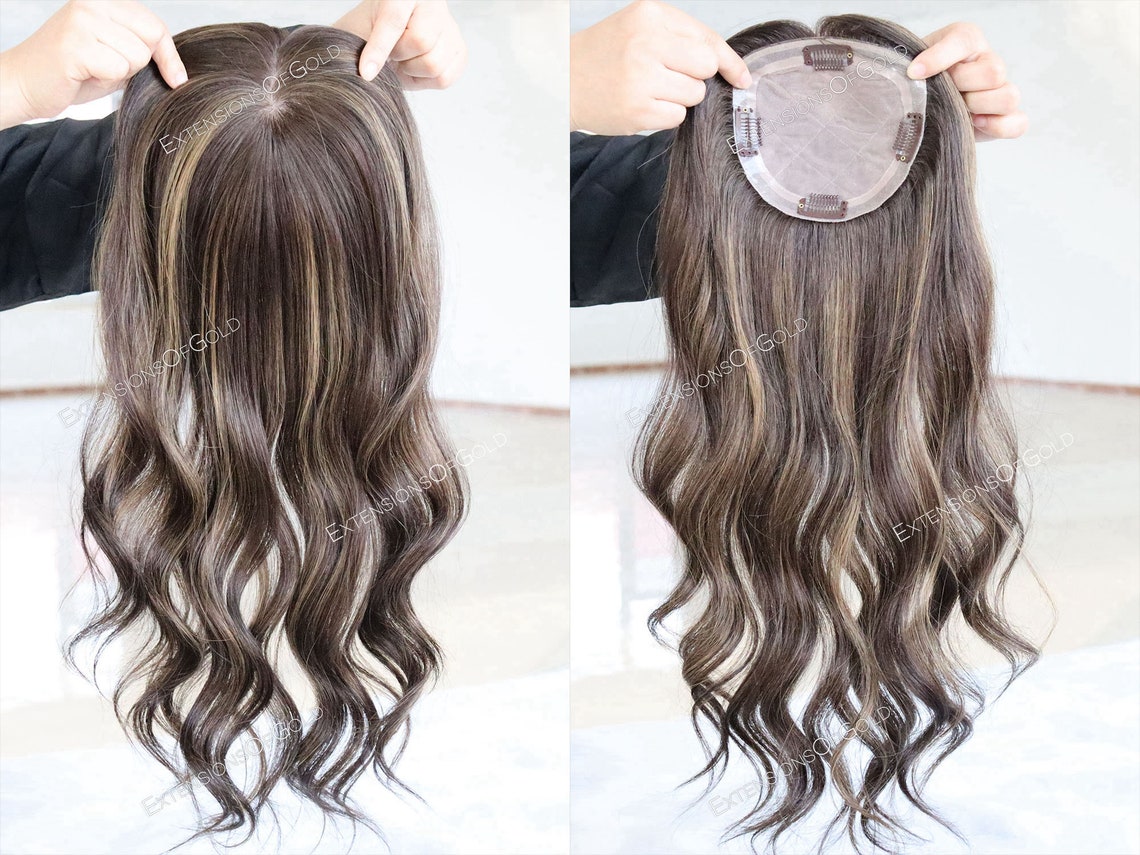 Top Crown 5x5 Silk Base Hair Topper Free Parting Premium | Etsy