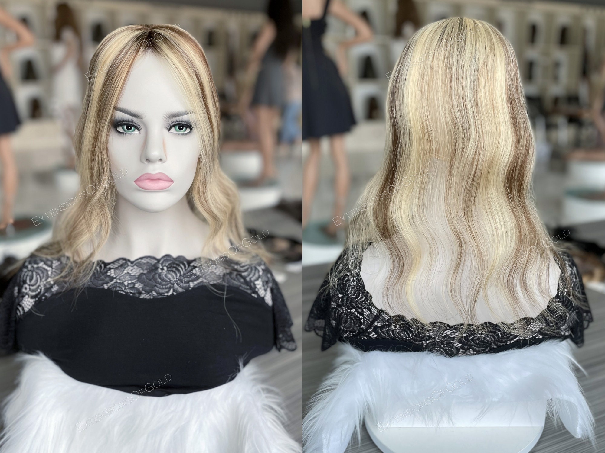 Light Volume Hair Topper 3x5 Mono-filament Base Pre-styled 16 Layers ...