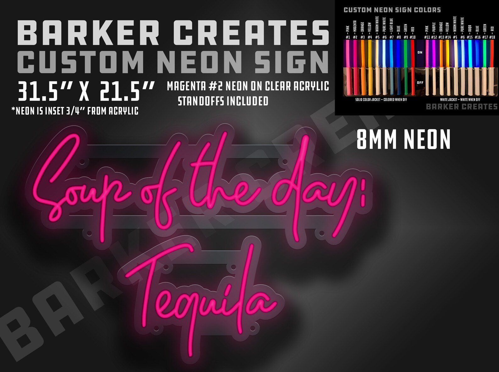 1 soup of the Day Sign custom LED Neon Sign - Etsy UK