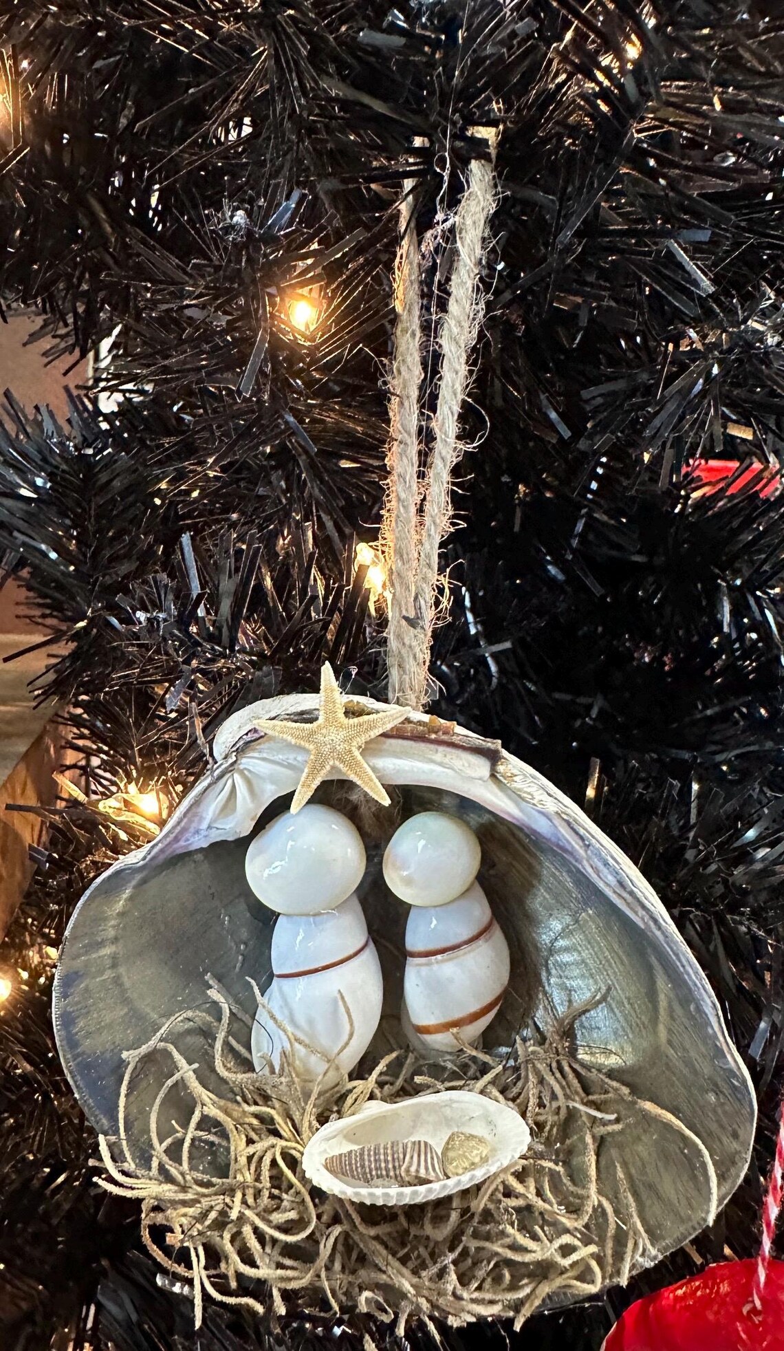 Large Clam Shell Nativity Scene Ornament - Etsy