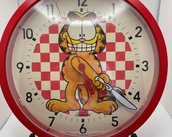 Vintage Garfield Clock - Etsy