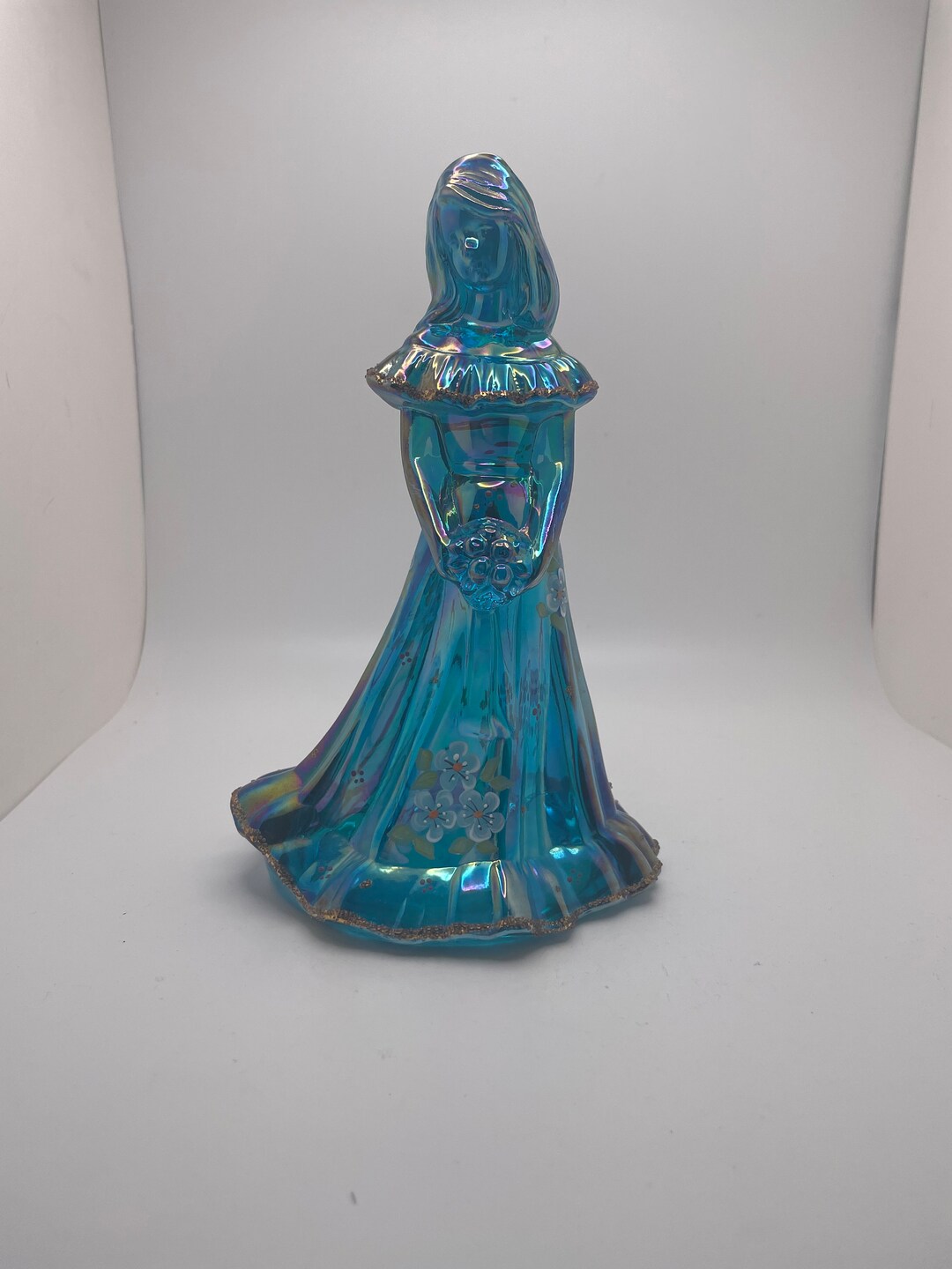 Fenton Carnival Glass Doll- Hand Painted. Signed Shelly Fenton - Etsy