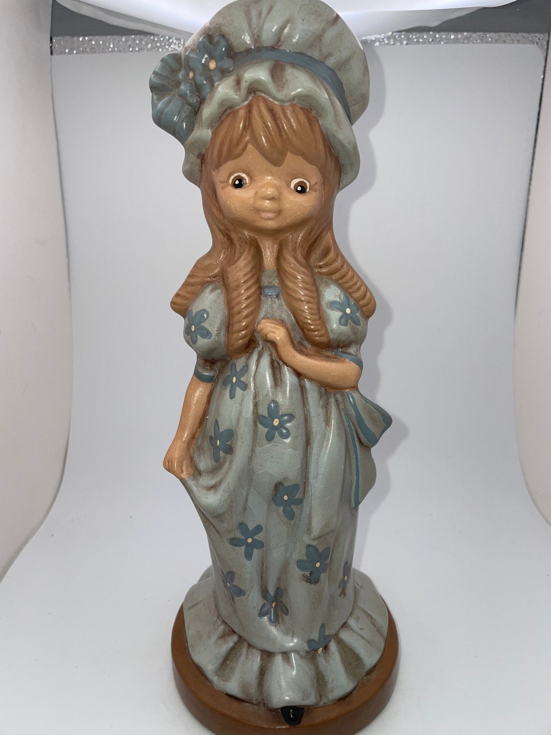 Vintage Ceramic Girl Figurine - Etsy