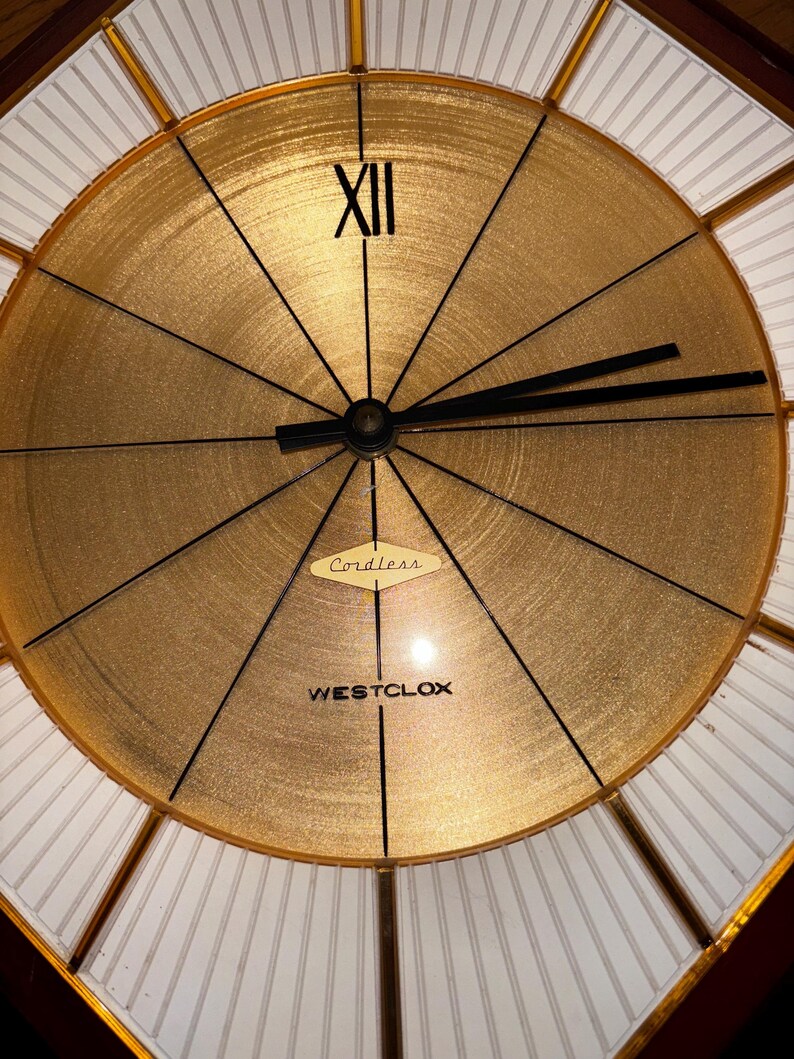 MCM Westclox Battery Operated Wall Clock - Etsy