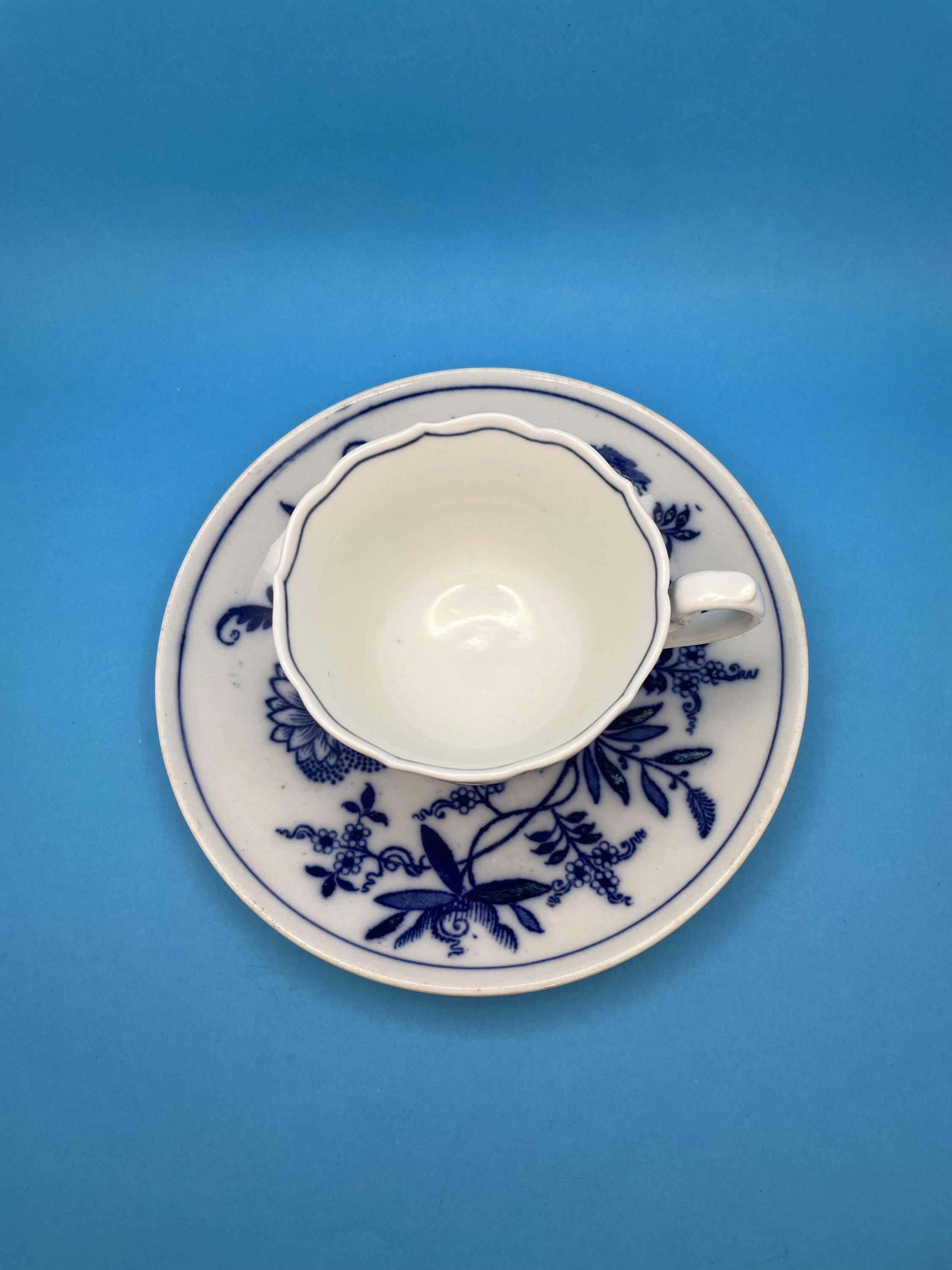 Vintage Meissen Blue Onion Cup and Saucer - Etsy