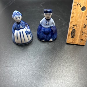 Vintage Blue Delft Miniature Man and Woman - Etsy