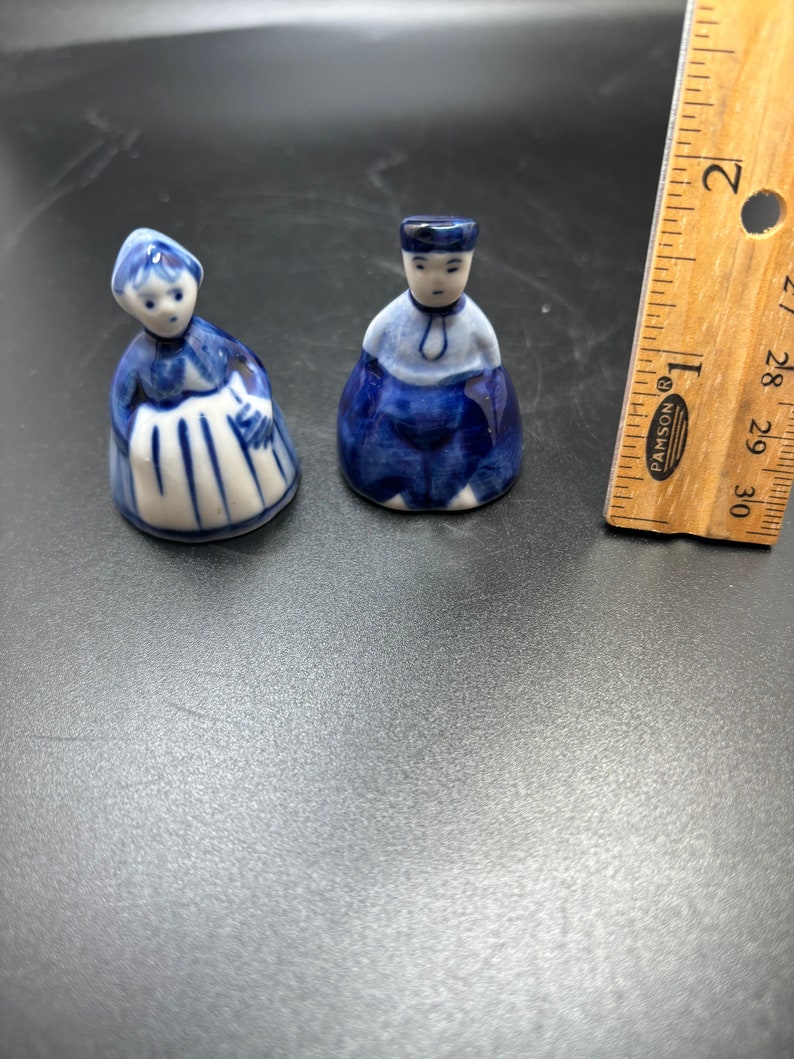 Vintage Blue Delft Miniature Man and Woman - Etsy