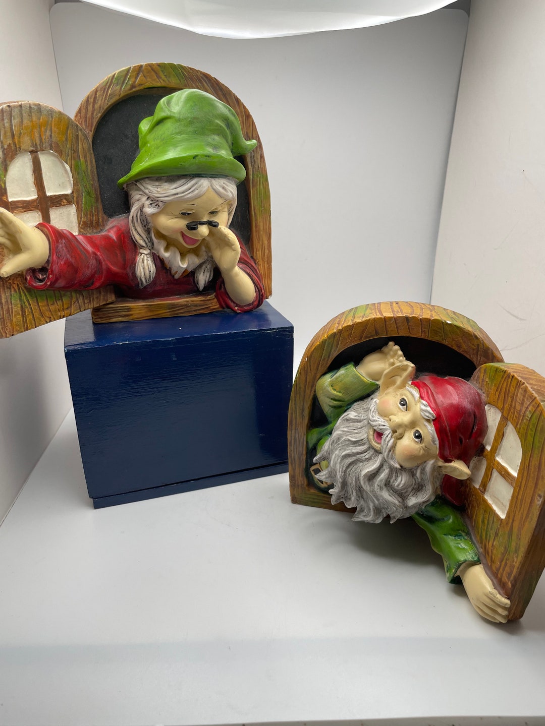 Vintage Ceramic Christmas Elves Wall Hangings as Is - Etsy