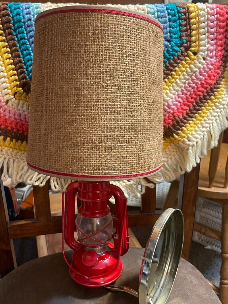 Vintage Wall Mount Red Lantern Lamp- Works - Etsy