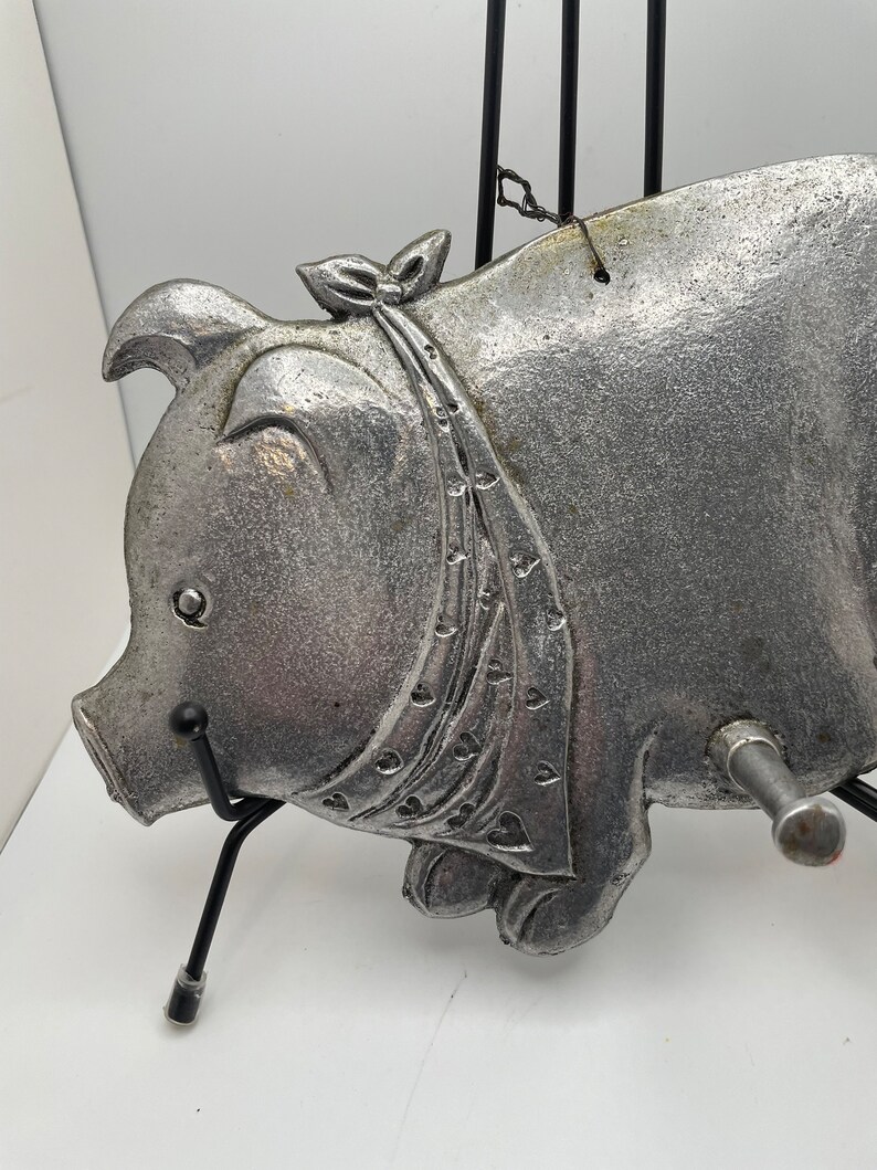 Vintage Cast Metal Pig Wall Hanging With Peg - Etsy
