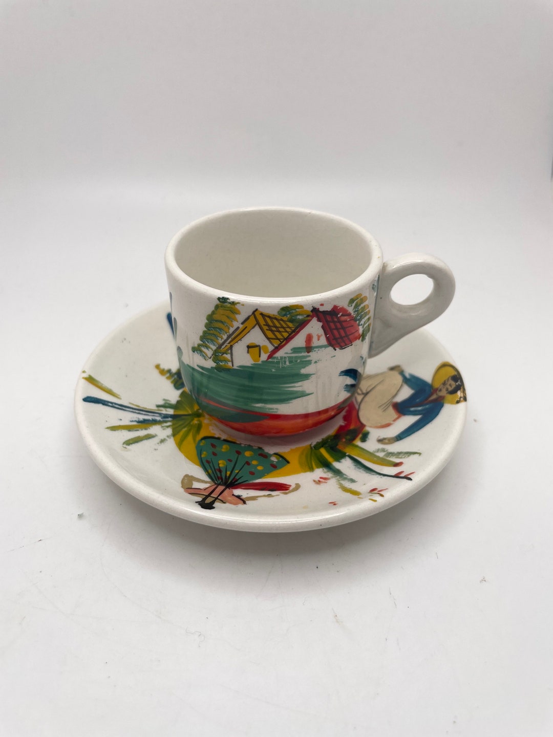 Vintage Anfora Miniature Cup and Saucer Set - Etsy
