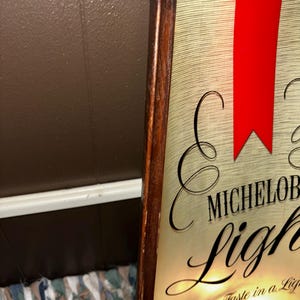 Vintage Michelob Light Beer Lighted Sign-works - Etsy