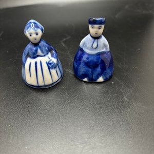 Vintage Blue Delft Miniature Man and Woman - Etsy