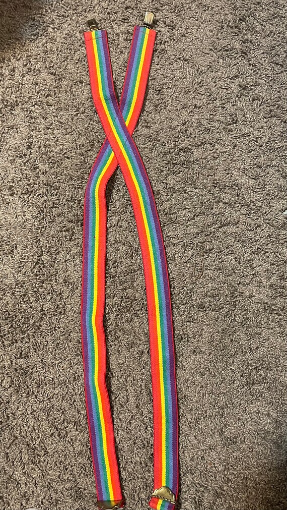 Vintage rainbow suspenders - Gem
