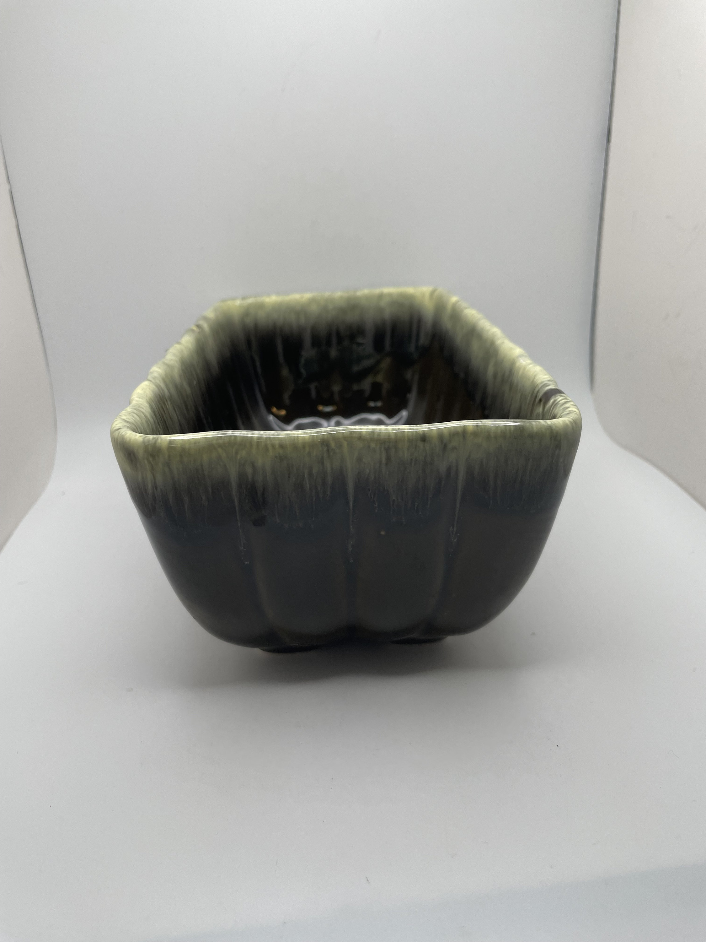 Vintage MCM Green Hull Planter - Etsy