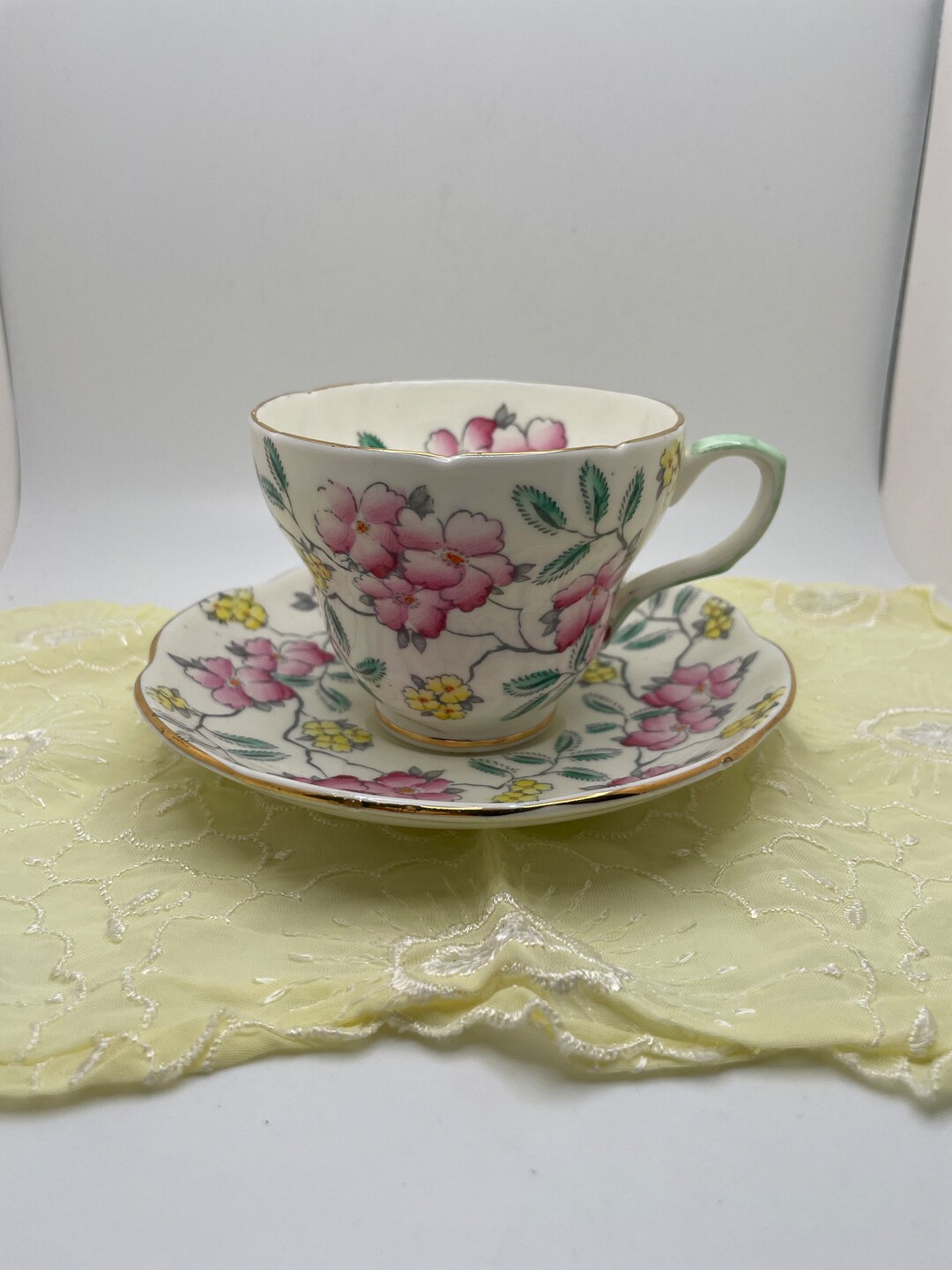 Vintage EB Foley Springdale China Cup and Saucer Set - Etsy