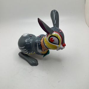 Vintage Litho Tin Toy Wind up Rabbit - Etsy