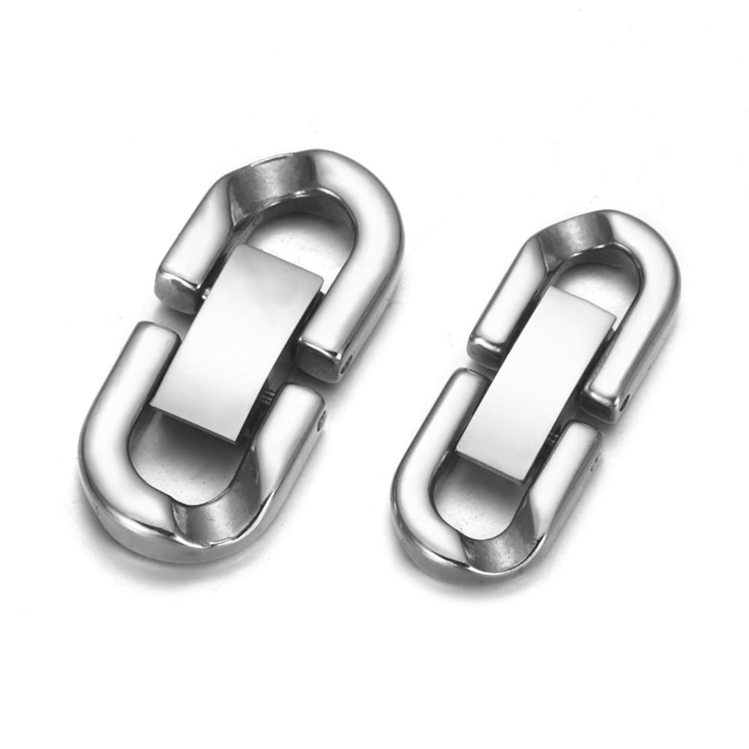 Stainless Steel Clasps for Cuban Chain Bracelet , Connectors , Mirror ...