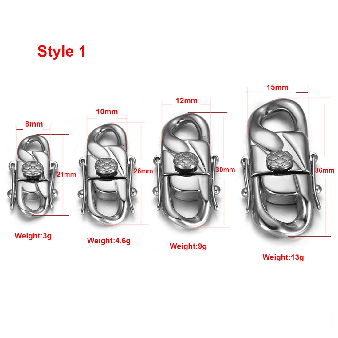 High Quanlity Stainless Steel Spring Clasps for Buba Chain Bracelet ...