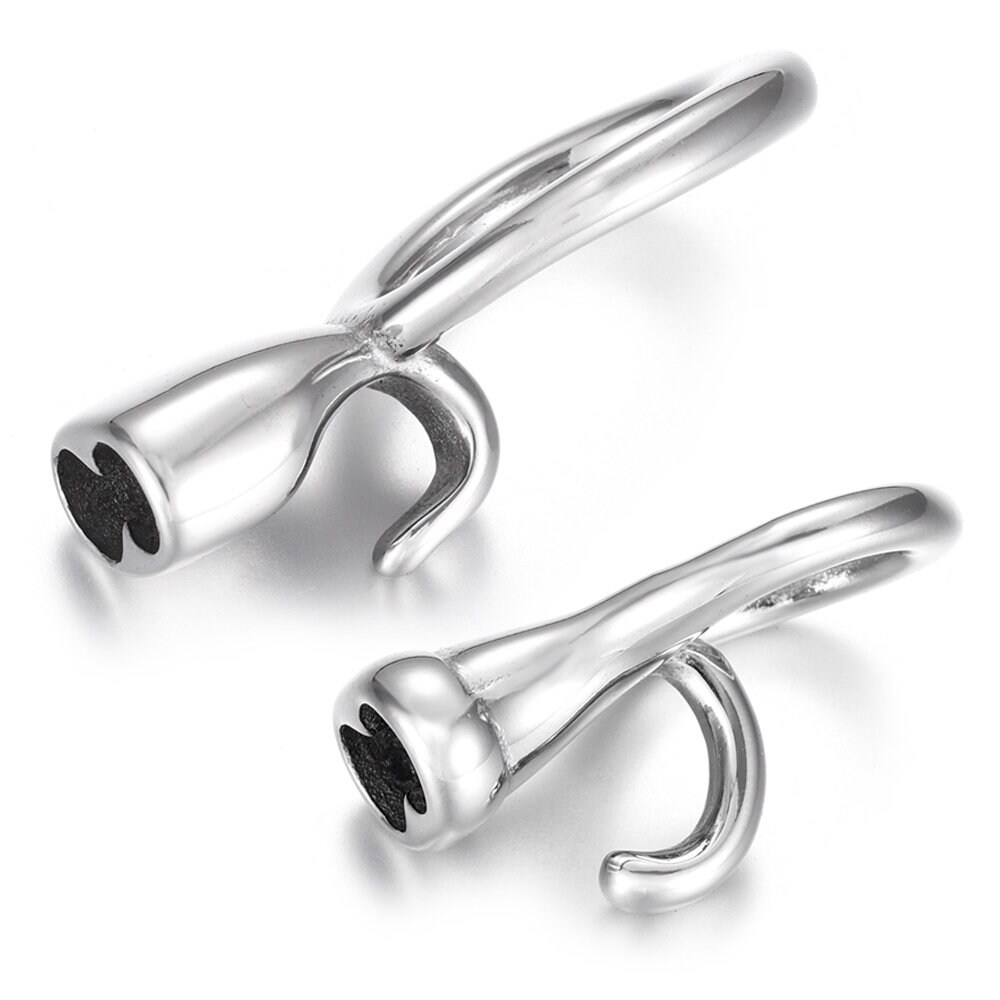 5pcs 55mm Hole Stainless Steel Clasp for Leather Cord Hook | Etsy