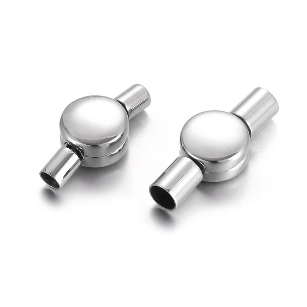 Stainless Steel Europe Clasps for Leather Bracelet Making, 3mm 4mm Hole ...