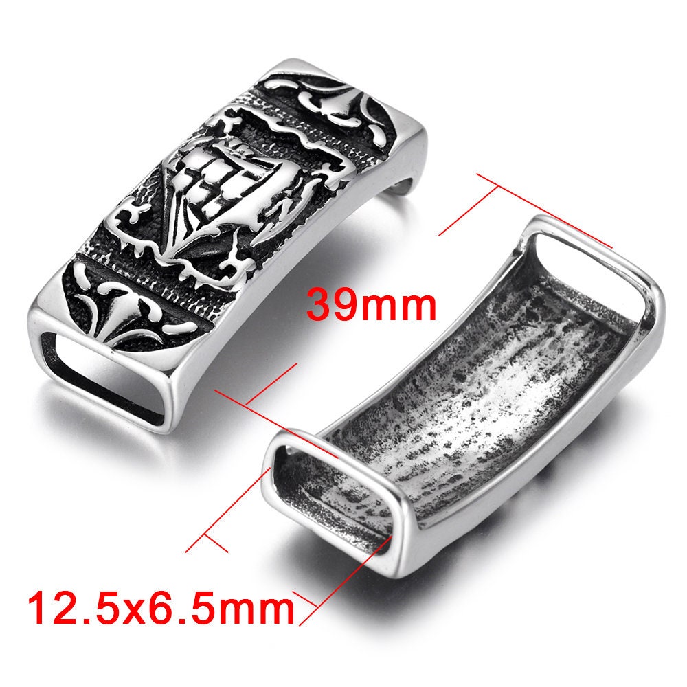 Stainless Steel Patterned Slide Beads Charms Fit 12x6mm - Etsy