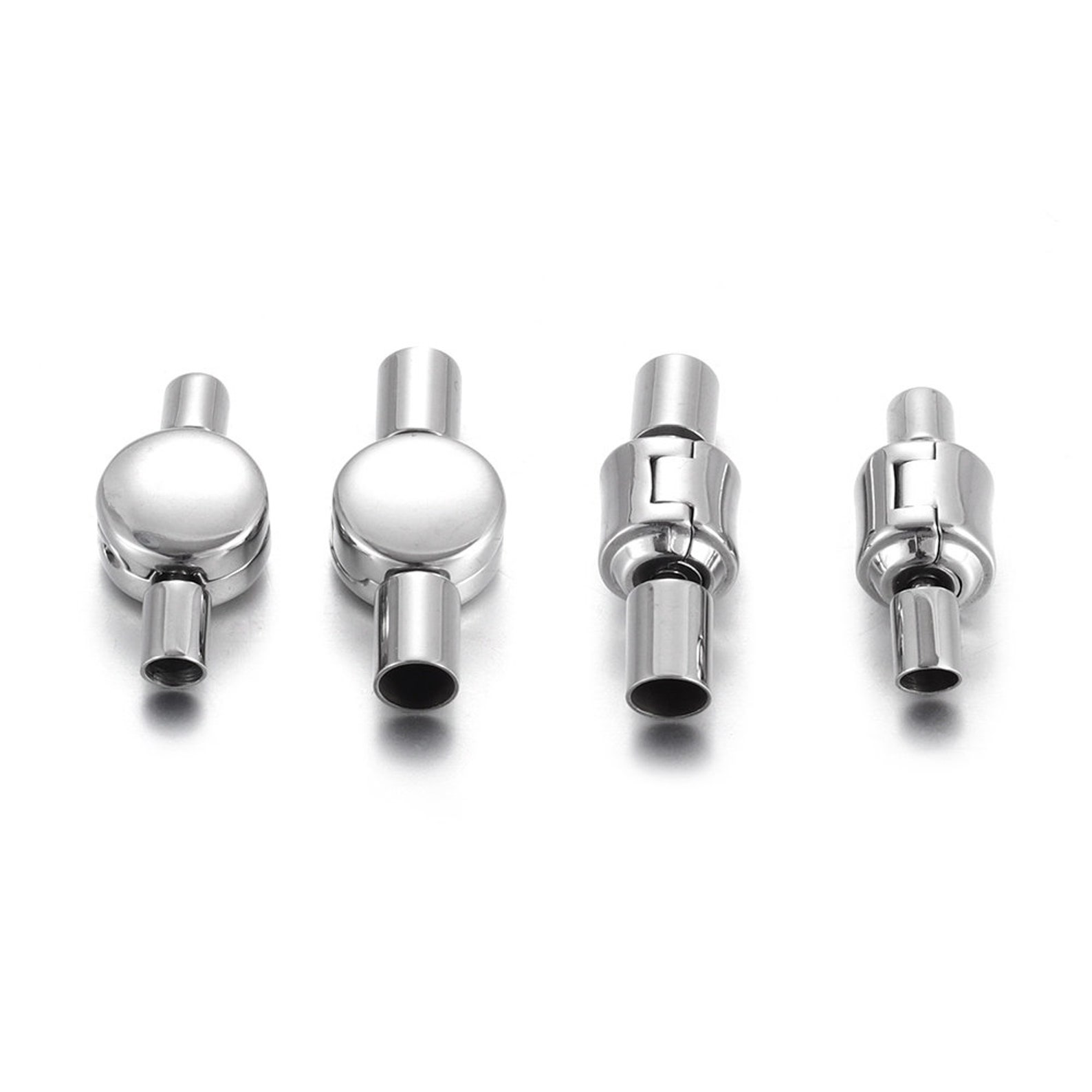 Stainless Steel Europe Clasps for Leather Bracelet Making, 3mm 4mm Hole ...