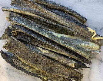 Cod Skins Crisps, Dehydrated Treats for Dogs, Single Ingredient Dog ...