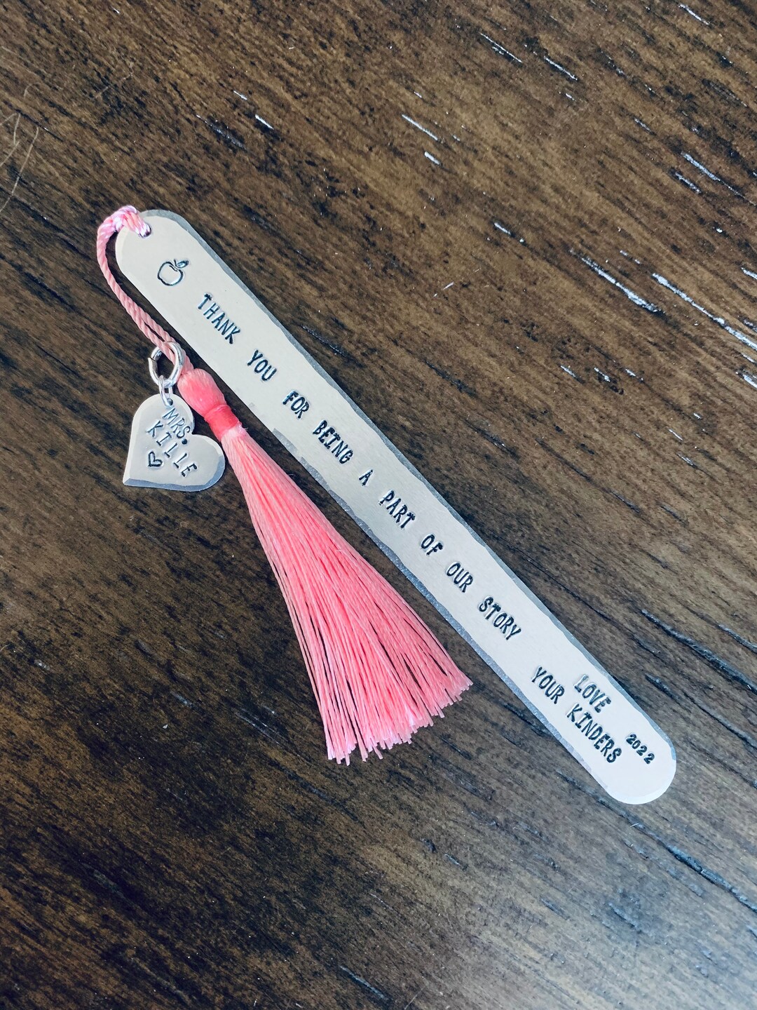 Personalized Teacher Bookmark: Hand-stamped Thank You Gift - Etsy