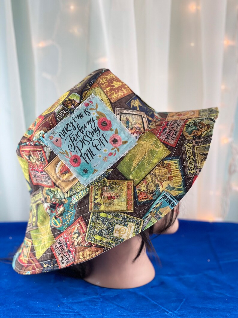Snarky Attitude Bucket Hat Homemade 100% Cotton Fabric Sun - Etsy