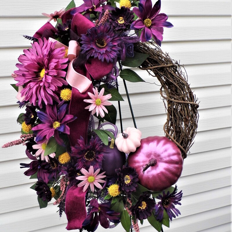 Purple Fall Wreath - Etsy