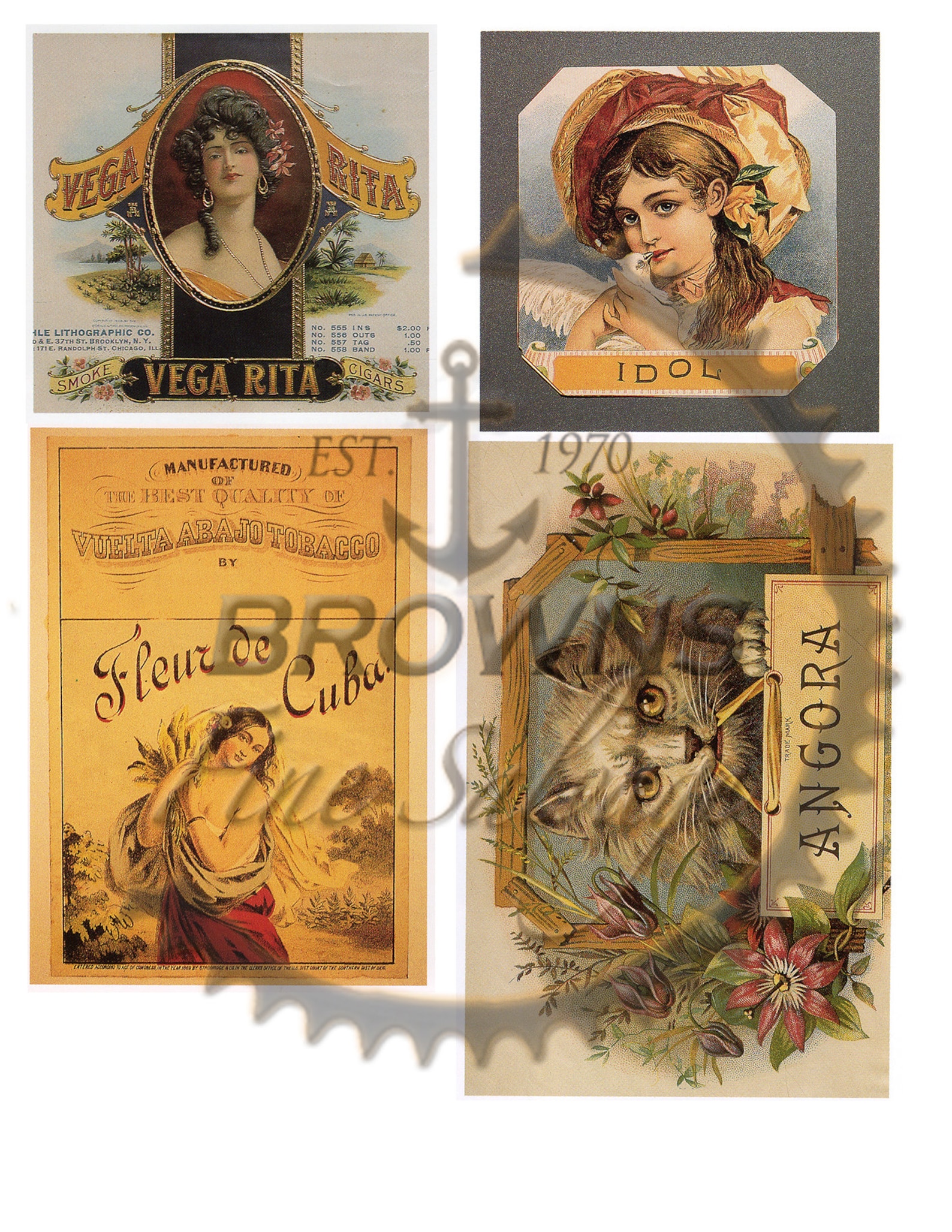 Vintage Cigar Box Labels DIGITAL DOWNLOAD - Etsy