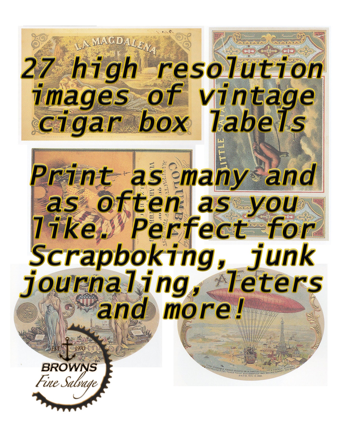 Vintage Cigar Box Labels DIGITAL DOWNLOAD - Etsy