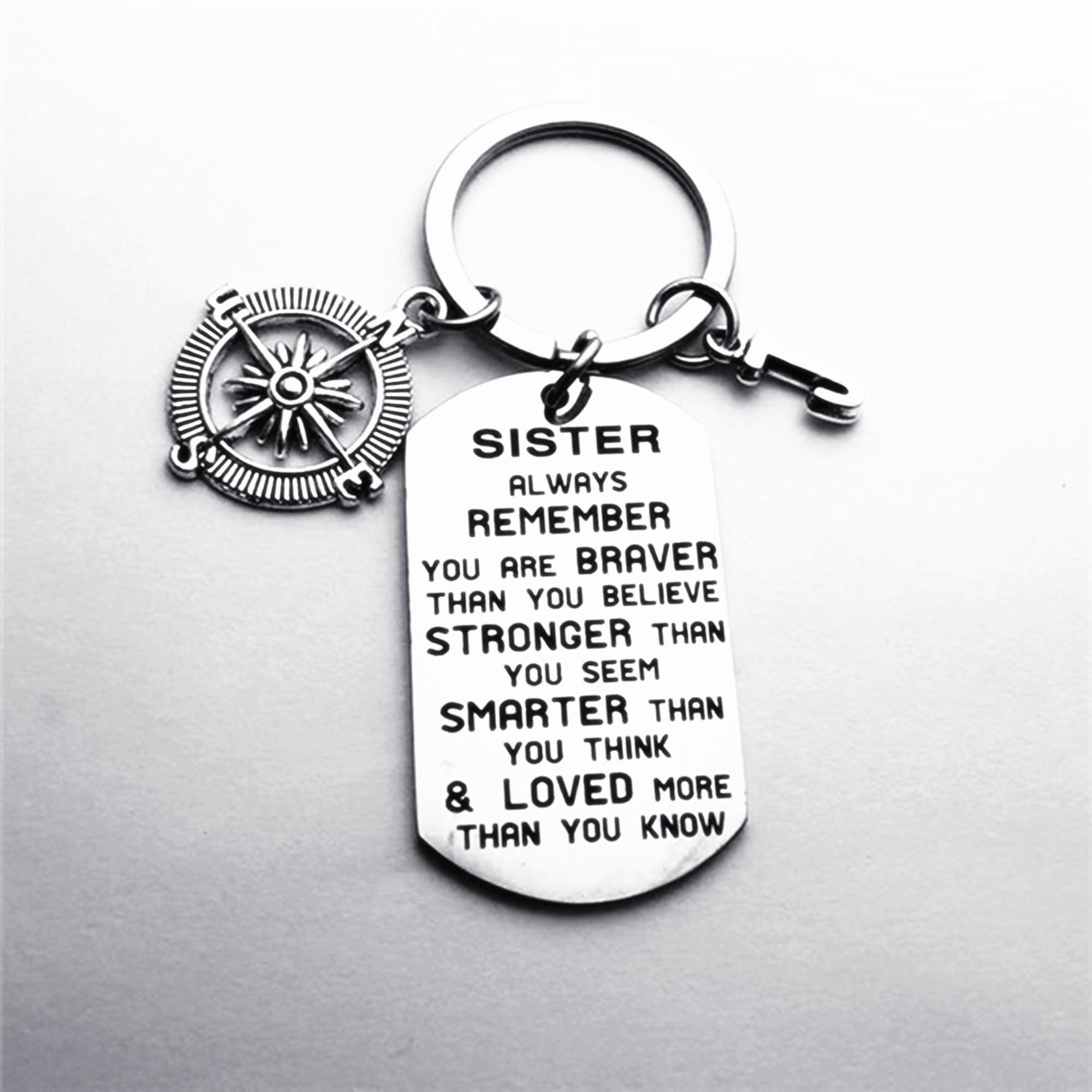 Keychain for Brother/sisters ,best Brother, Compass, Keyring, Keychain ...