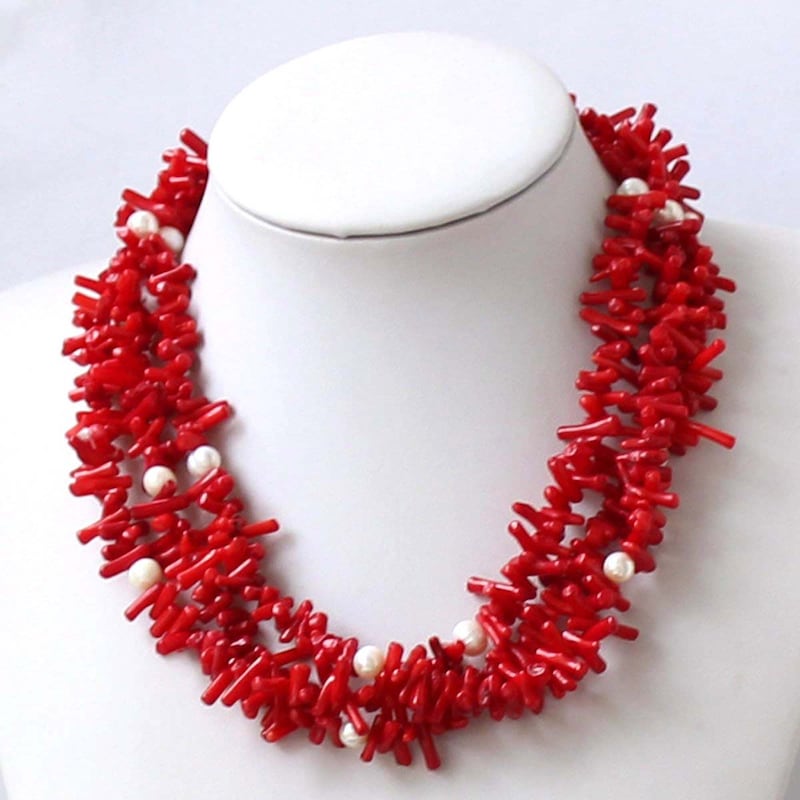Coral Necklace - Etsy