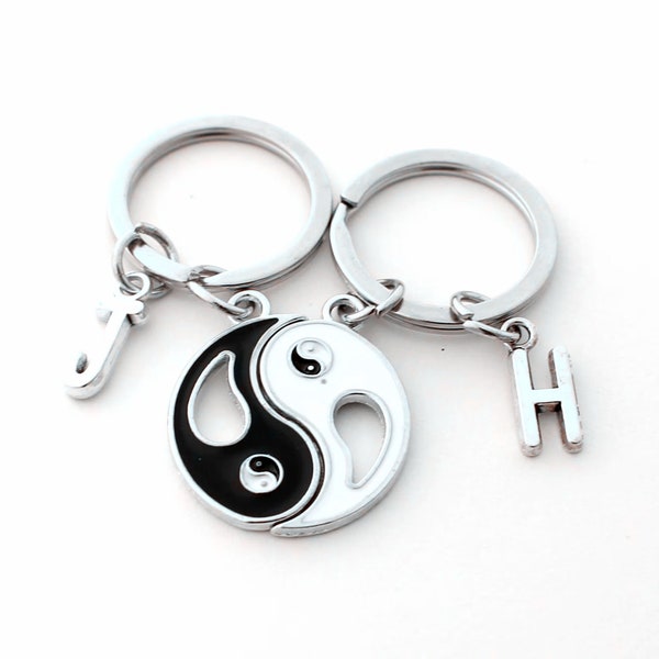Yin Yang Keychain - Etsy