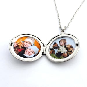 Custom Engraved Lockets Necklace With Photo-personalized Locket ...