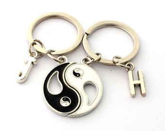Yin Yang Keychain - Etsy